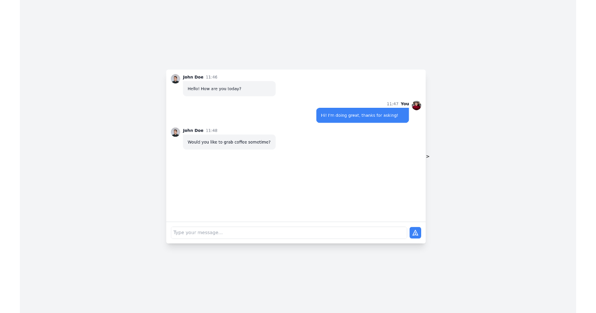 Modern Chat Interface - Free Html, Tailwind Component