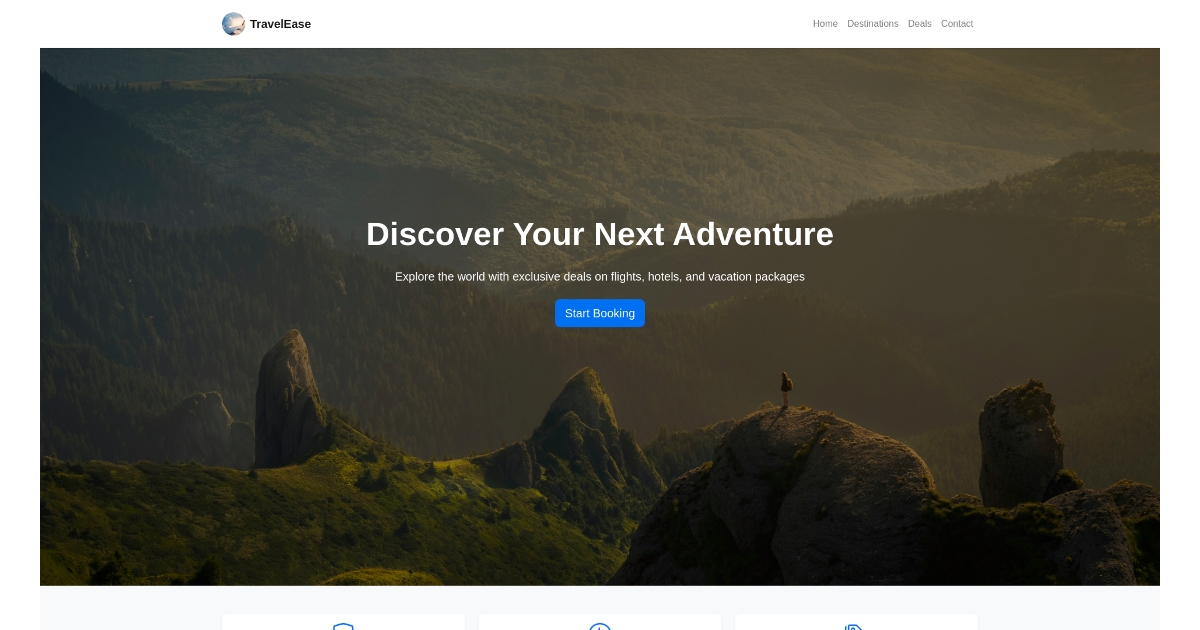 Travel Booking Form - Free Html, Bootstrap Component