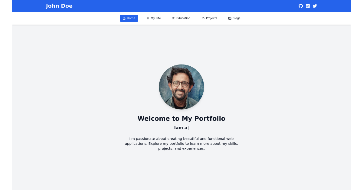 Portfolio - Free React, Tailwind Component