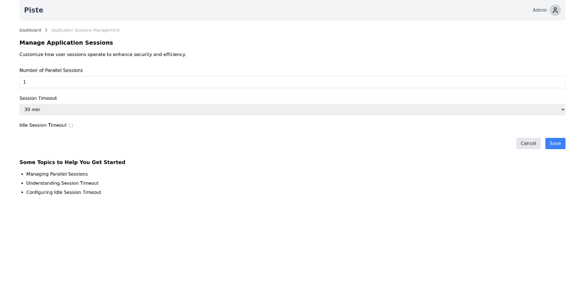 Session Settings Form - Free React, Tailwind Component