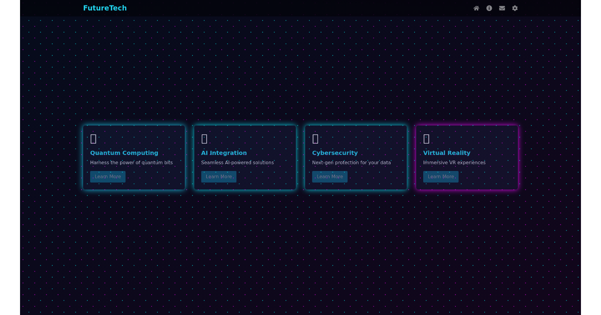 Futuristic Homepage - Free React, Tailwind Component