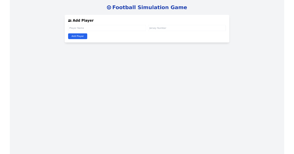 Football Game - Free React, Tailwind Component