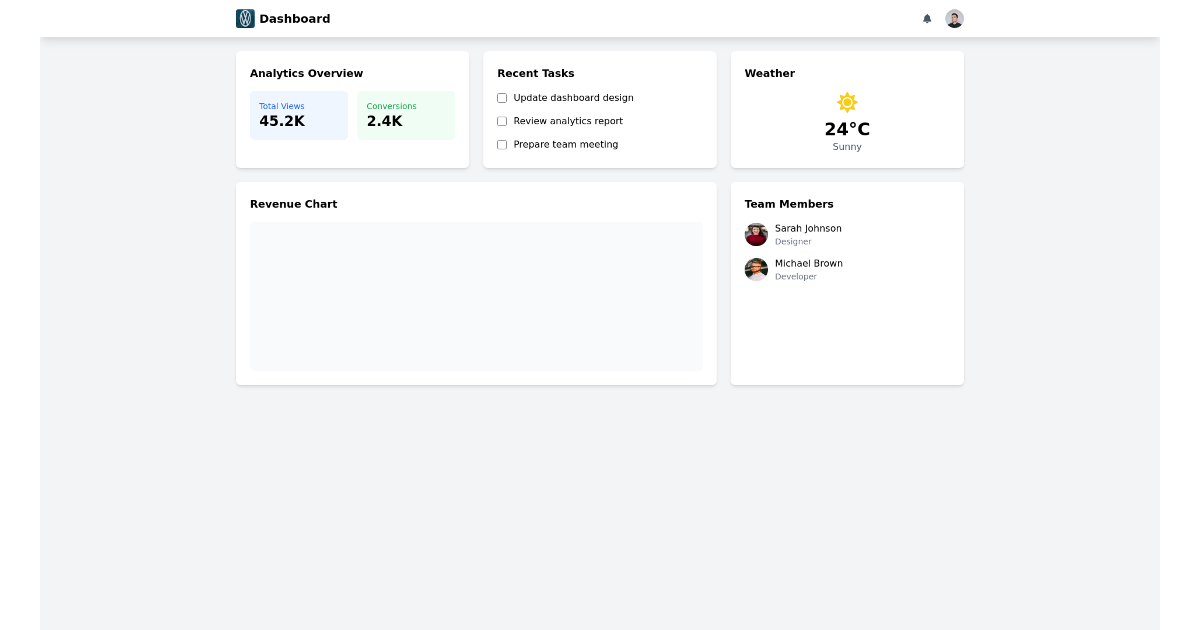 Create a Stylish and Responsive UI Dashboard with Tailwind CSS