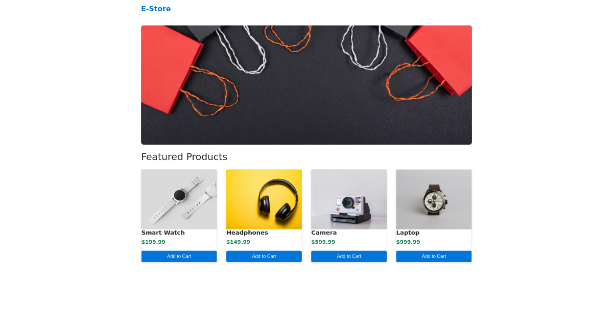 E-commerce Homepage - Free Html, Bootstrap Component