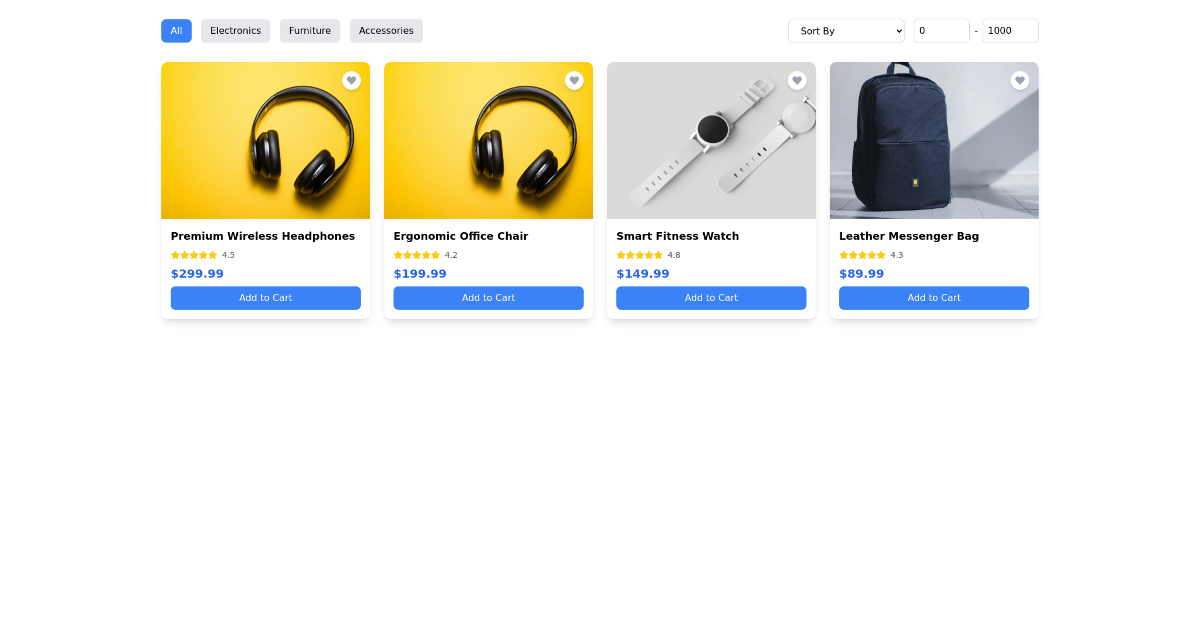 Product Grid - Free React, Tailwind Component