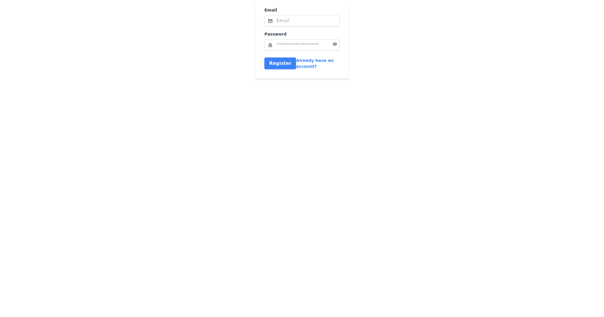 Create a Registration Form with Email and Password using React and Tailwind