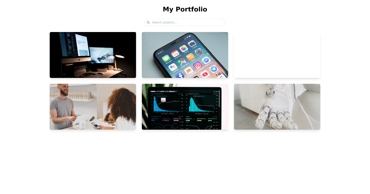 Portfolio Item - Free React, Tailwind Component