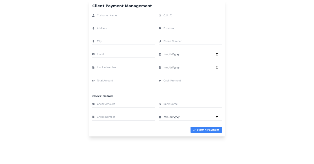Client Payment Form - Free React, Tailwind Component