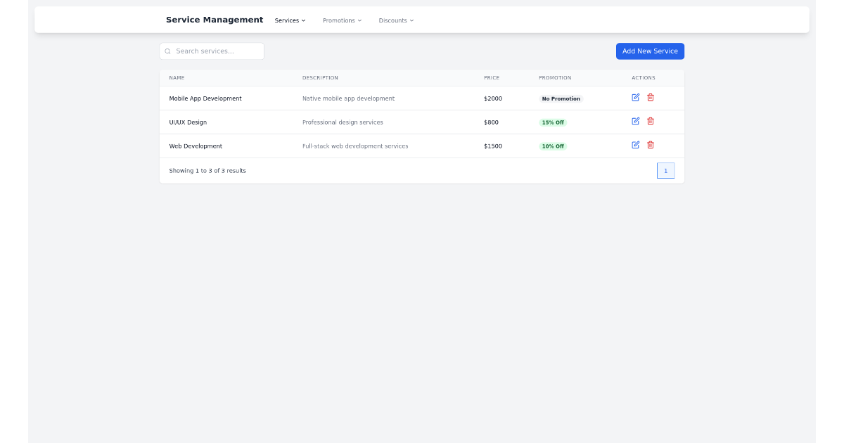 Service Management - Free React, Tailwind Component