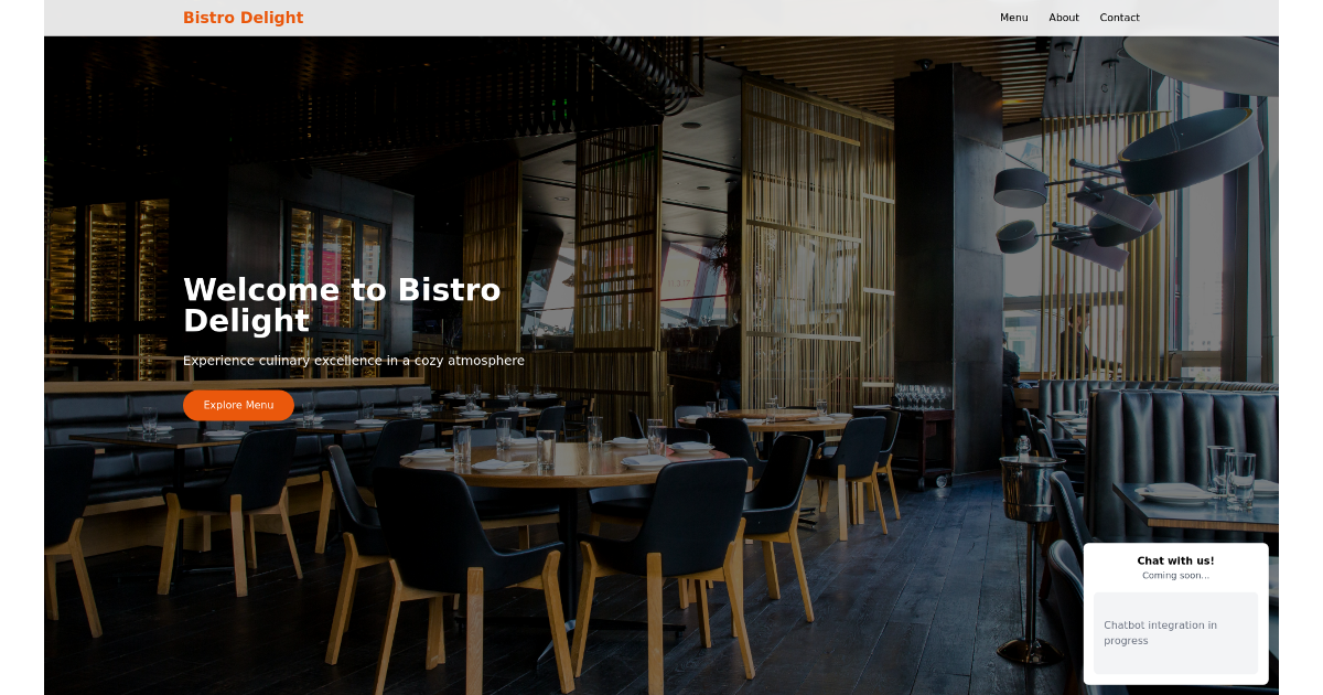 Restaurant Landing Page - Free Html, Tailwind Component