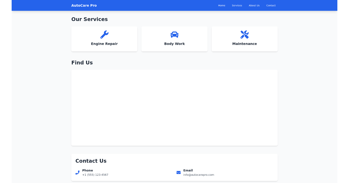 Car Repair Service - Free React, Tailwind Component