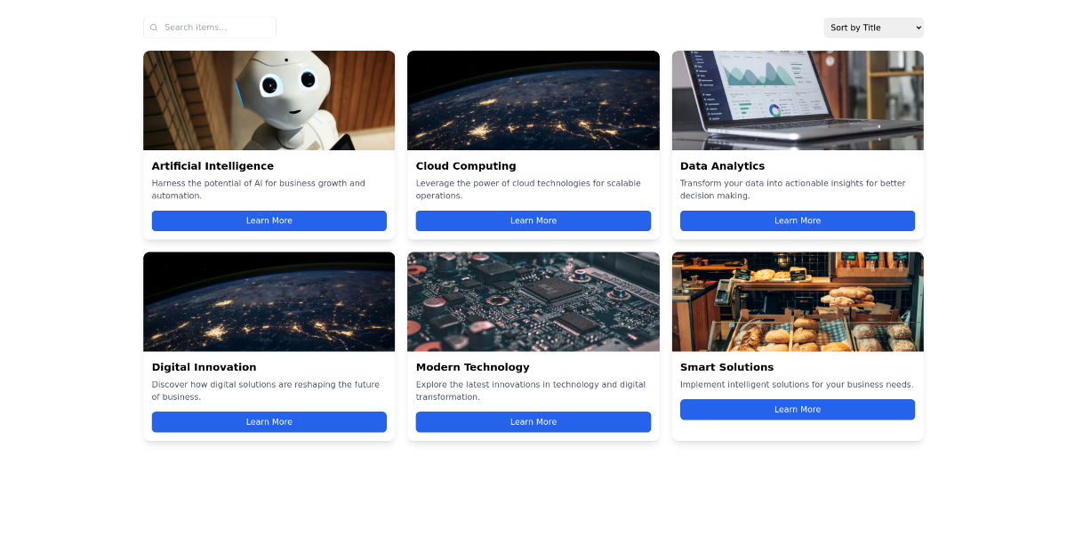 Grid Layout - Free React, Tailwind Component