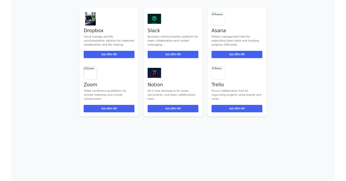 Integration Grid Component - Free Html, Bootstrap Component