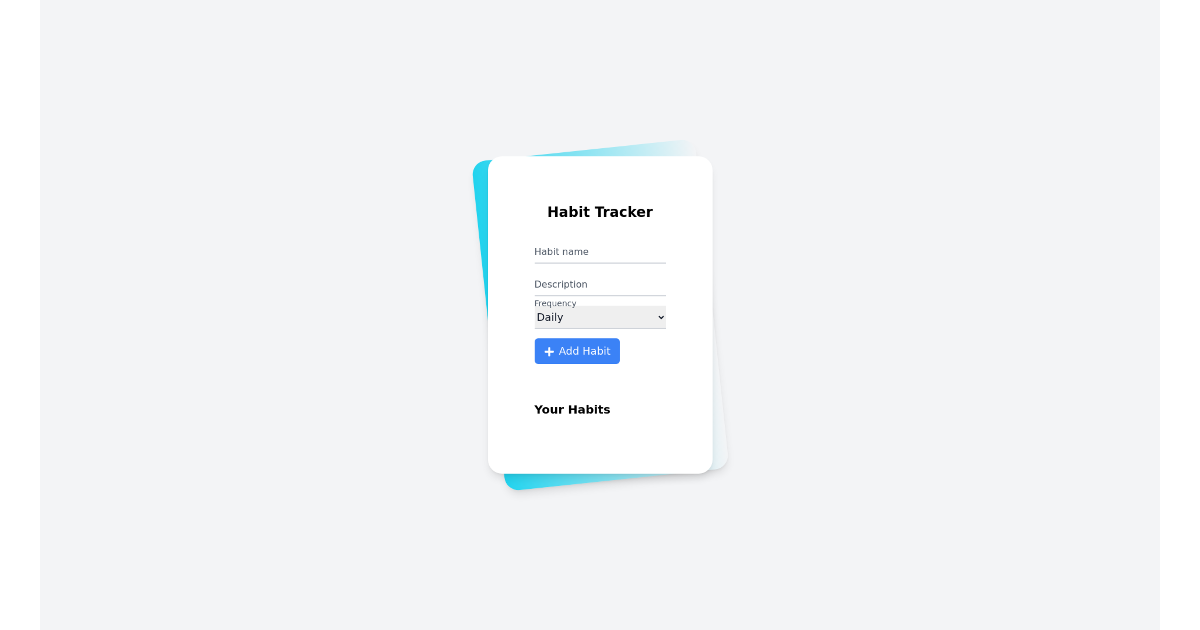 Habit Tracker - Free React, Tailwind Component
