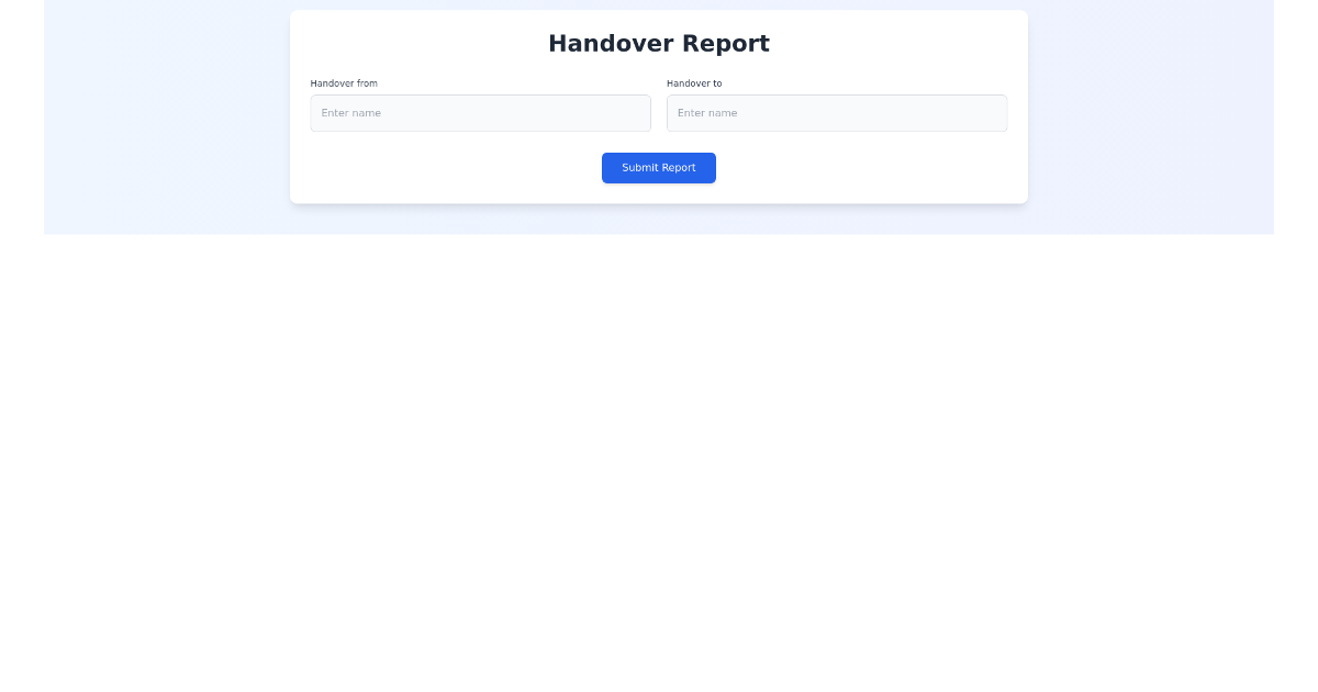 Handover Header - Free React, Tailwind Component