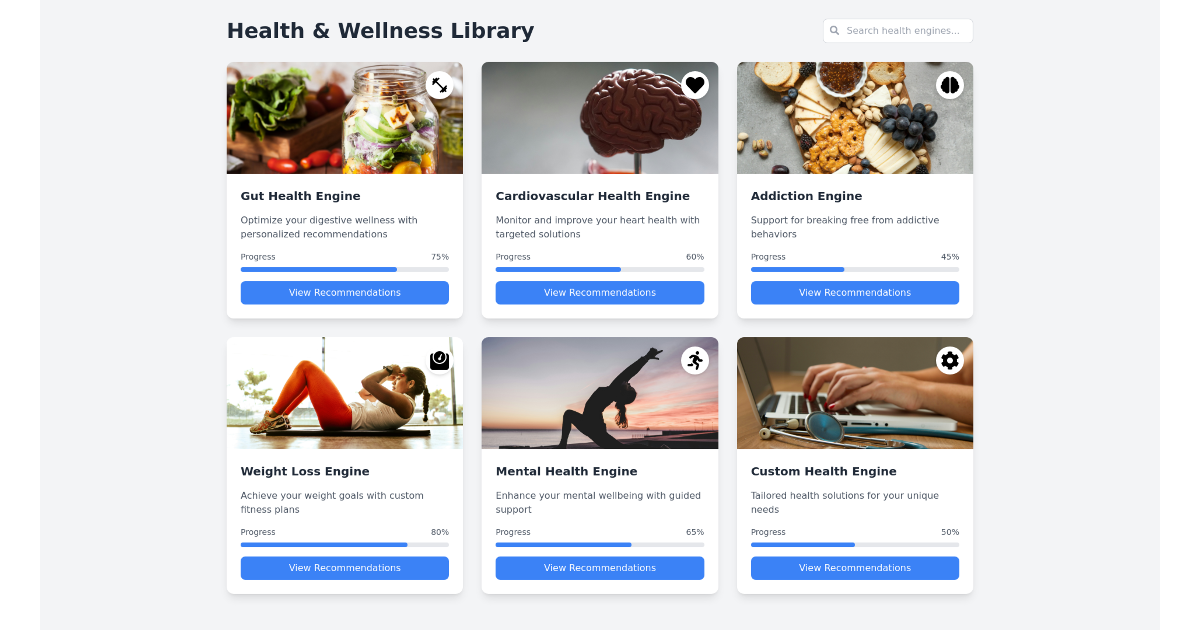 Health Dashboard - Free React, Tailwind Component
