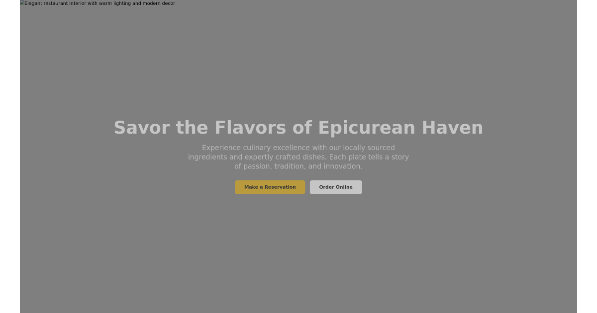 Restaurant Hero Section - Free Angular, Tailwind Component