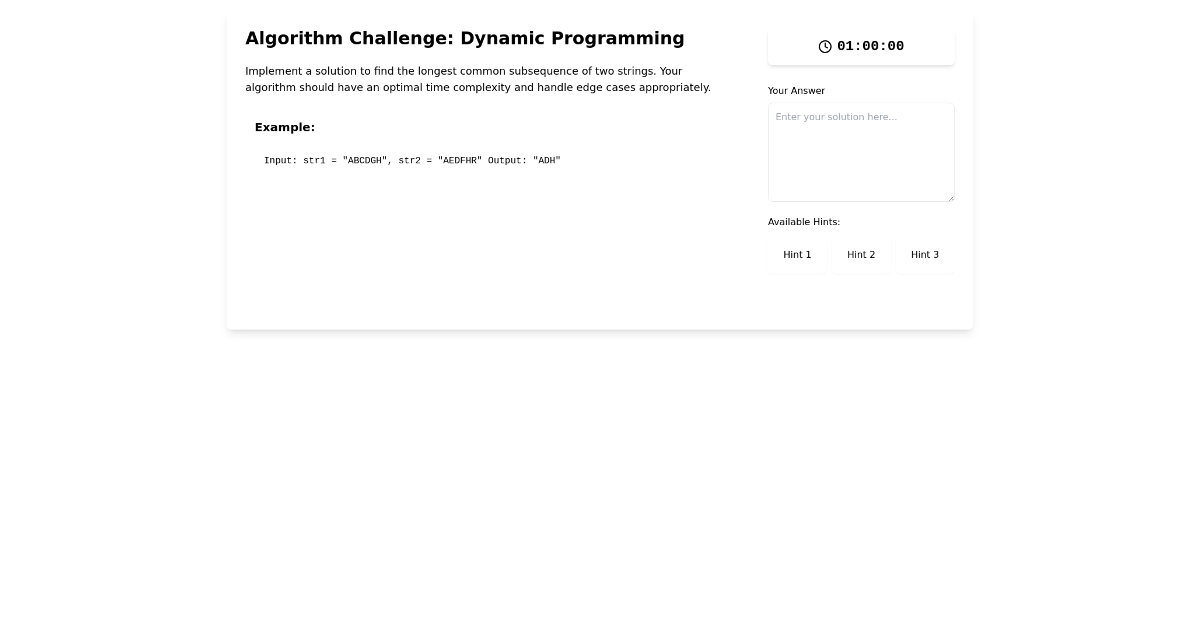 Challenge Component - Free React, Tailwind Component
