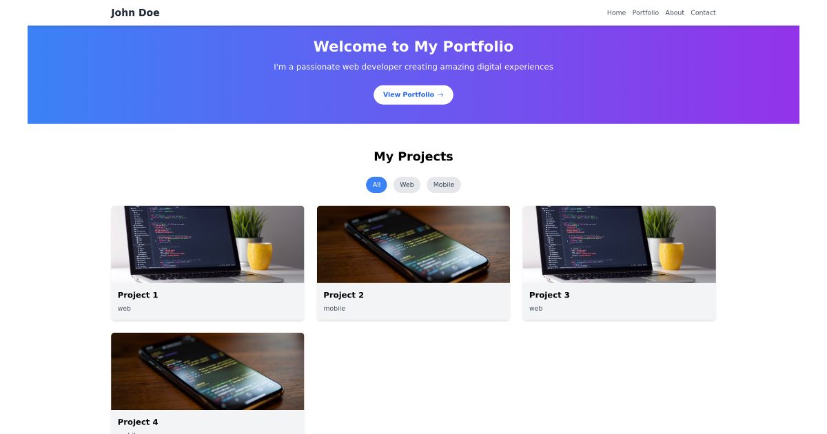Home Page - Free React, Tailwind Component