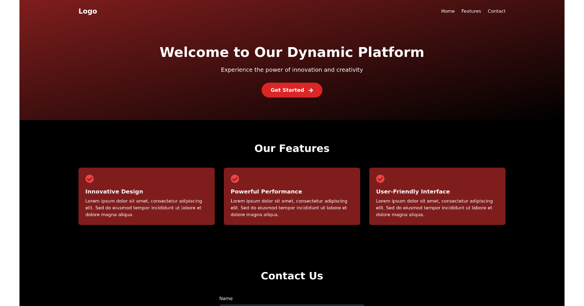 Home Page - Free React, Tailwind Component