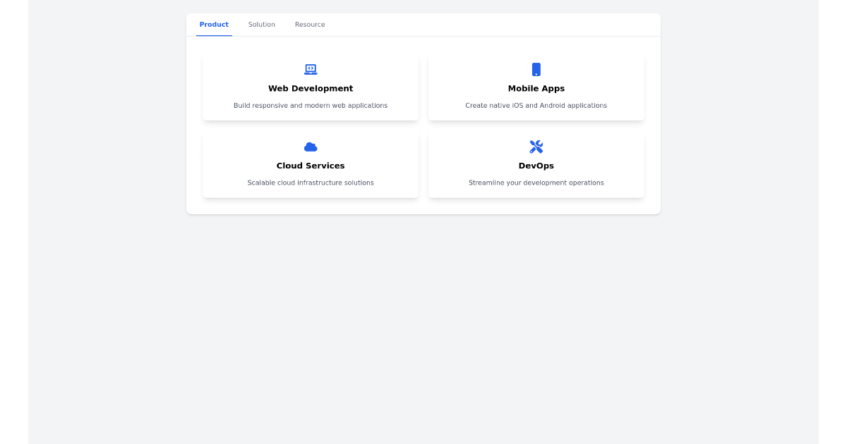 Tab Panel Free React Tailwind Component