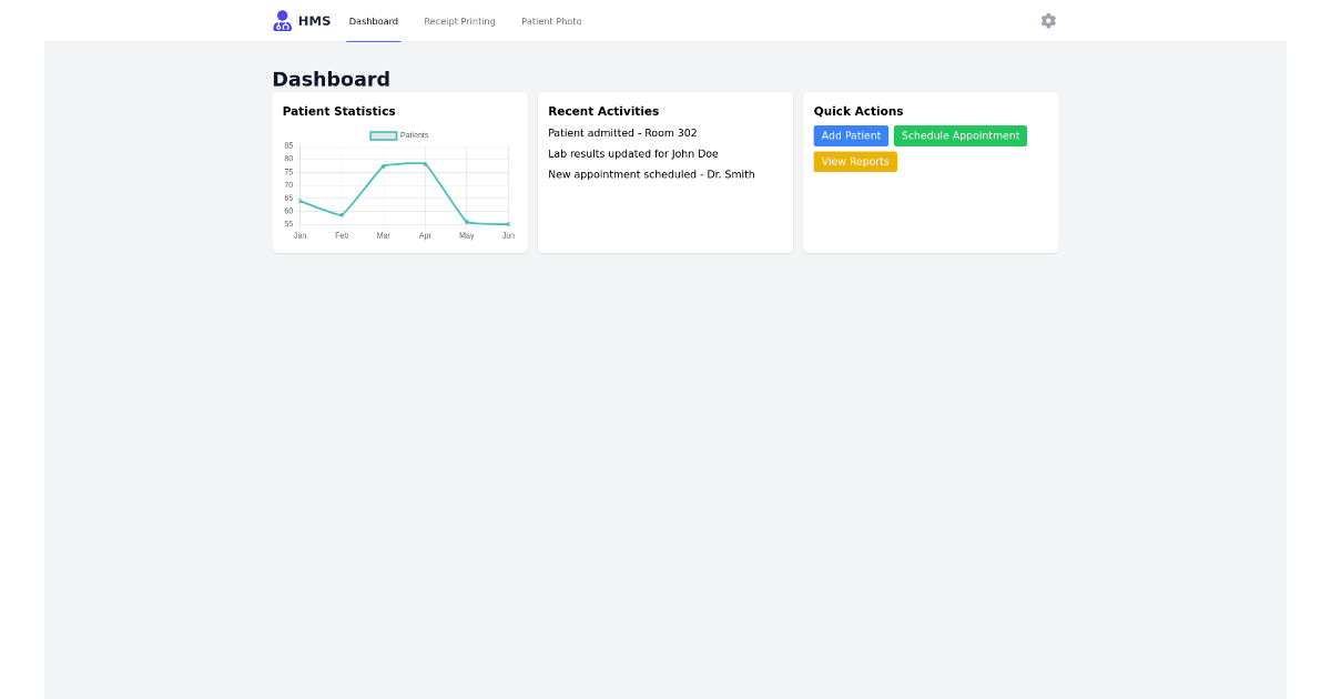 Hospital Management System - Free React, Tailwind Component