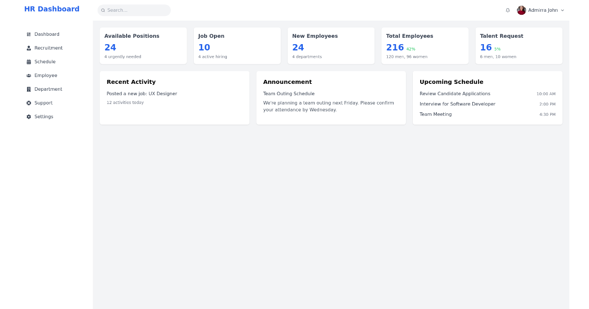 Dashboard - Free React, Tailwind Component