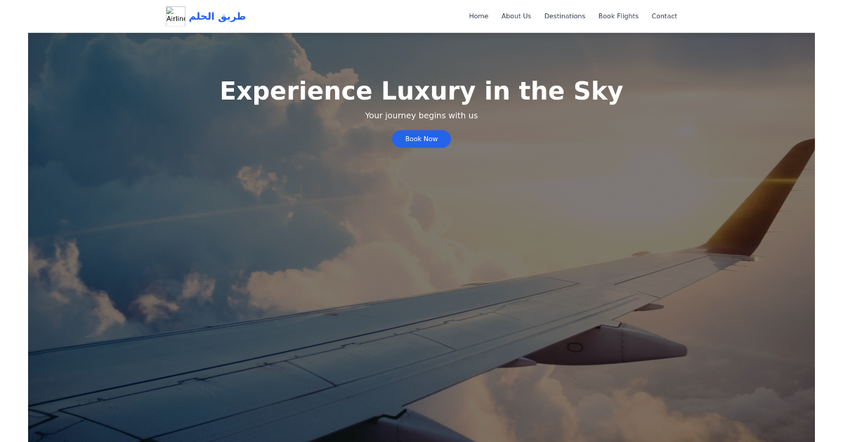 Airline Company Interface - Free Html, Tailwind Component