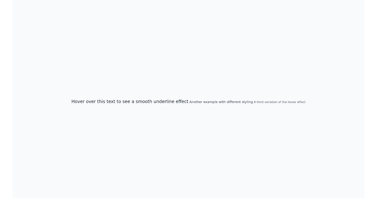 Animated Text Underline - Free Html, Tailwind Component
