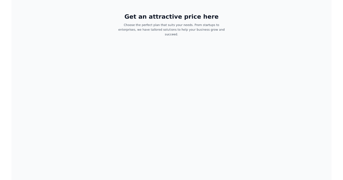 Pricing Plans Component - Free Html, Tailwind Component