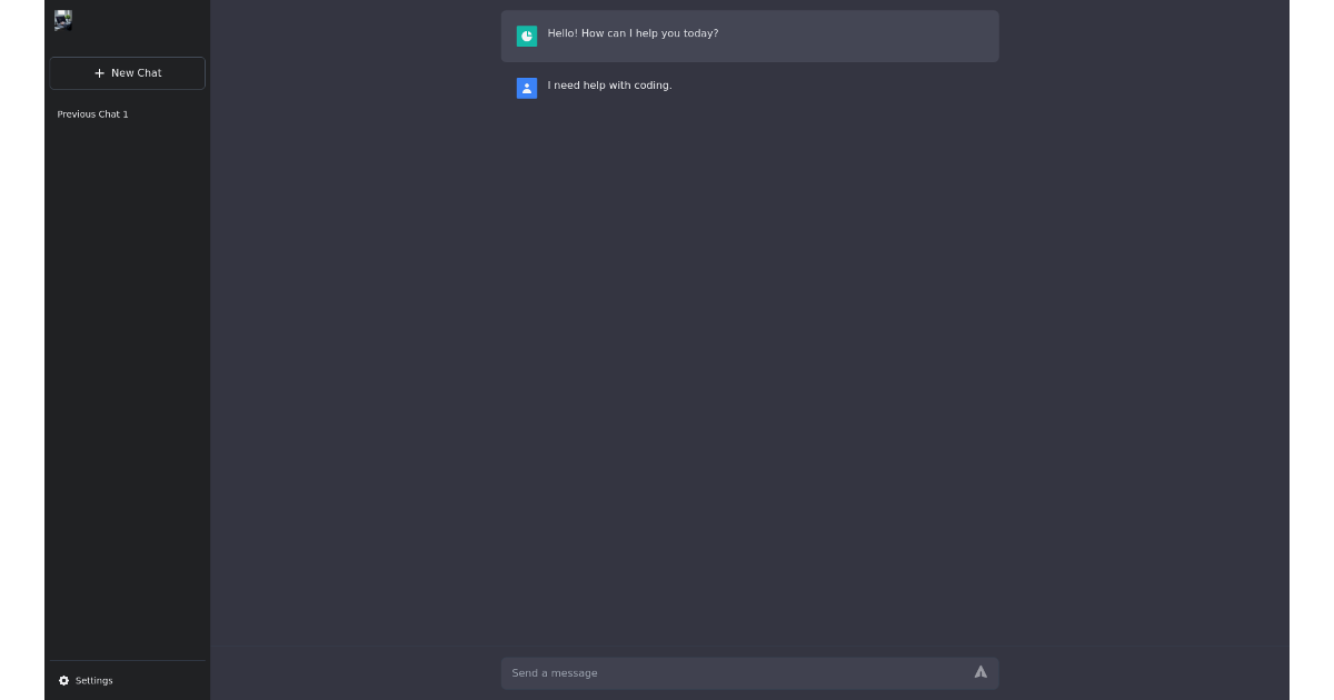 Chat G P T Interface - Free Html, Tailwind Component