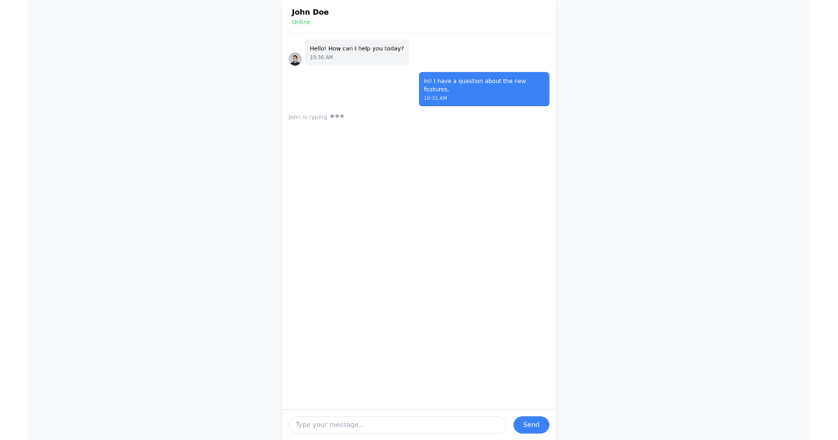 Modern Chat Interface - Free Html, Tailwind Component