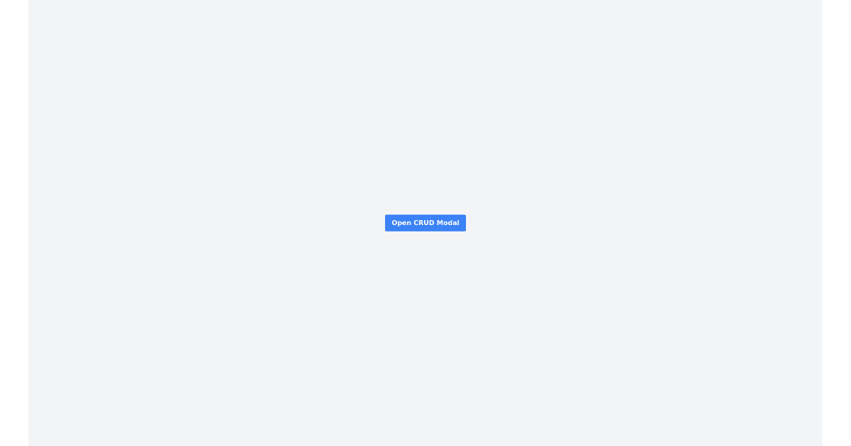 C R U D Modal Component - Free Html, Tailwind Component