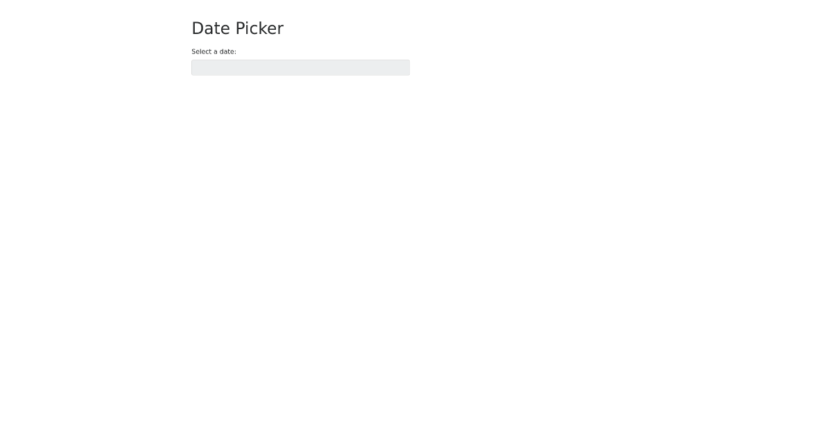 Feature Rich Date Picker Free Html Bootstrap Component