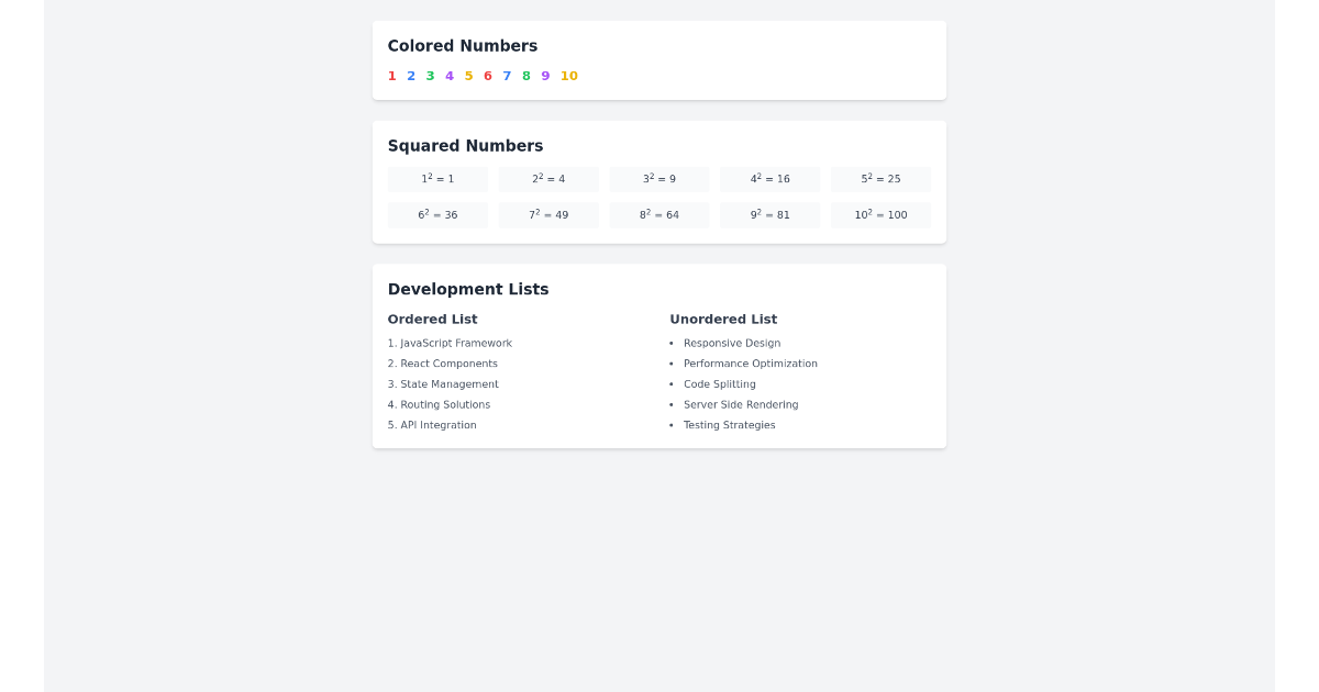 Number Display Component - Free React, Tailwind Component