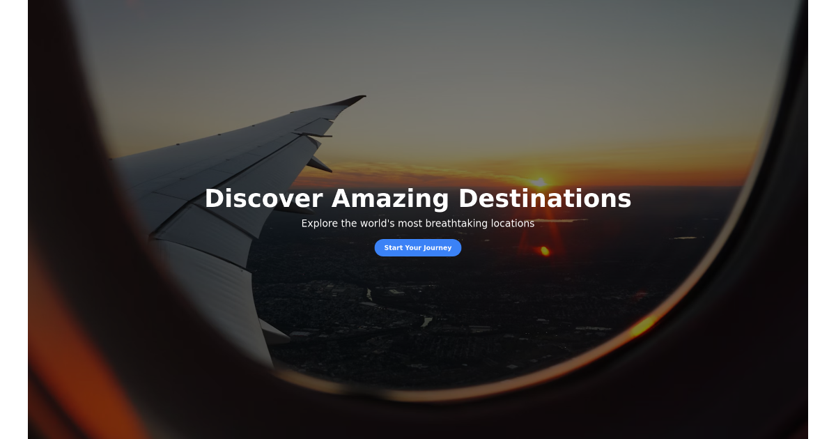 Travel Destination Layout - Free Html, Tailwind Component