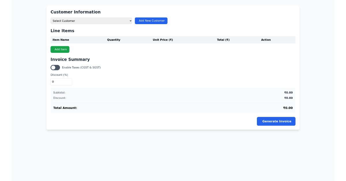 P O S Invoice System - Free Html, Tailwind Component