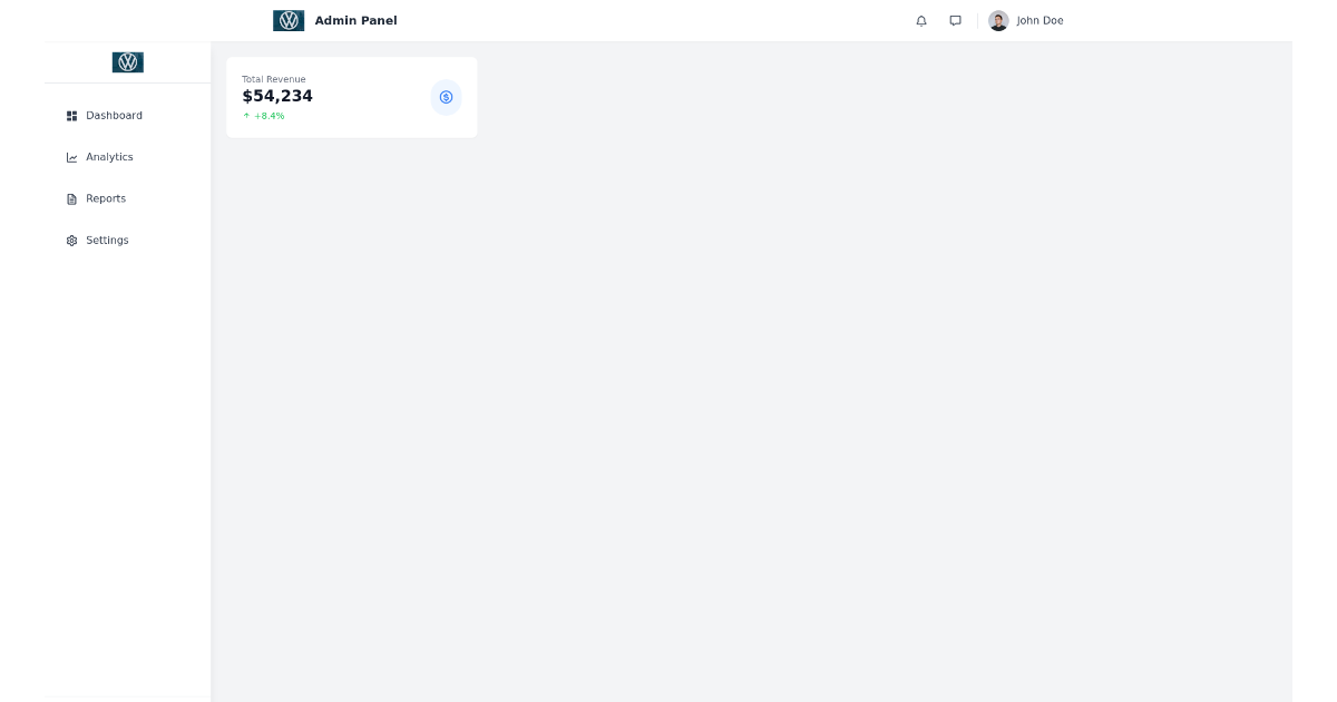 Responsive Admin Dashboard - Free Html, Tailwind Component