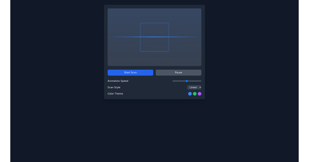 Scan Animation Interface - Free Html, Tailwind Component