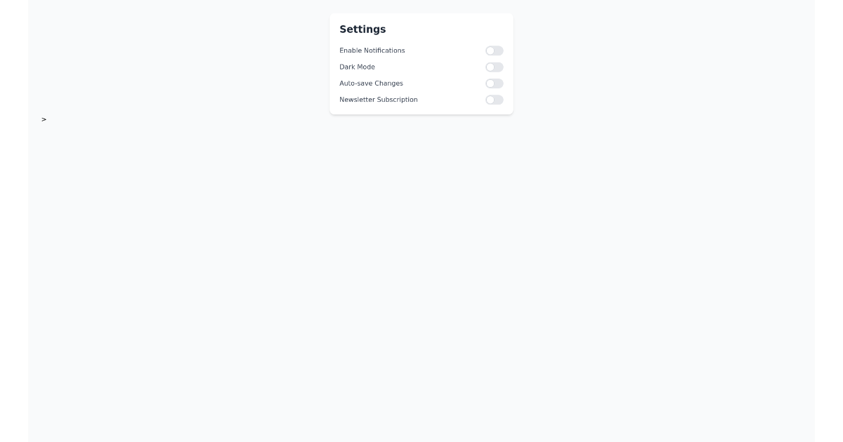 Switch Group Settings - Free Html, Tailwind Component