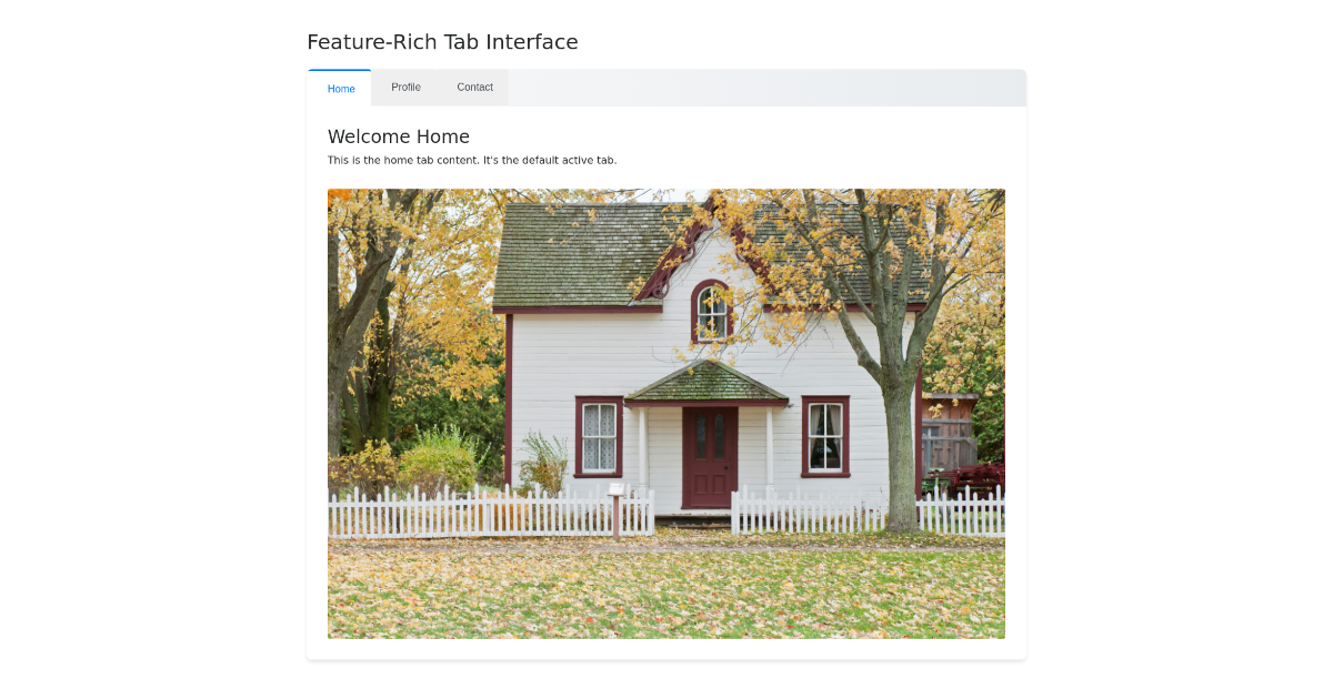 Rich Tab Interface - Free Html, Bootstrap Component