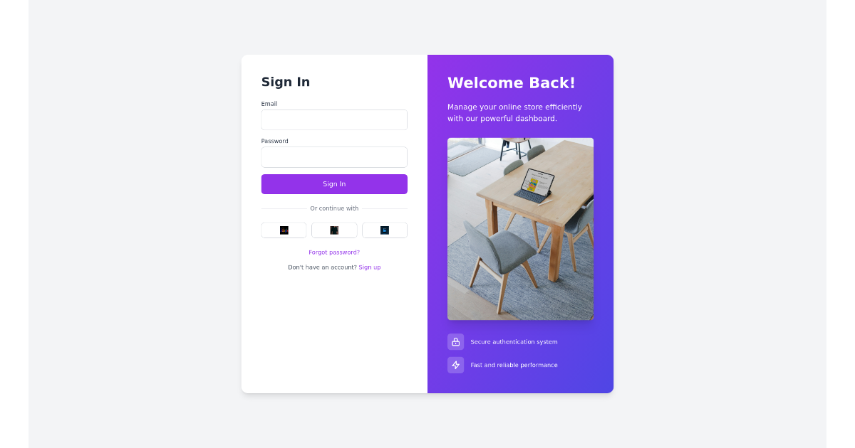 Authentication Page - Free Html, Tailwind Component