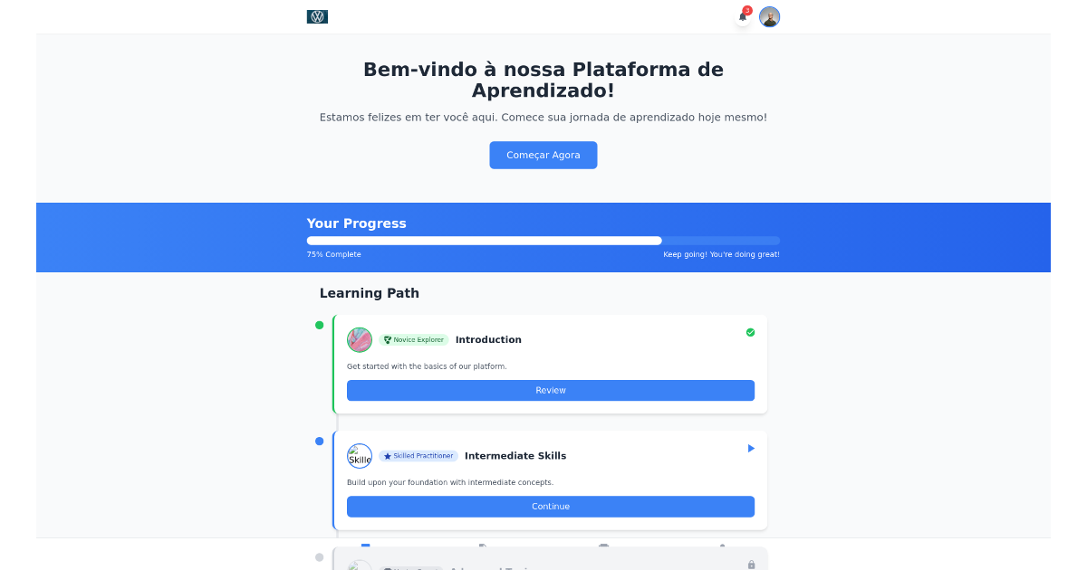 Welcome Screen - HTML Component with Tailwind