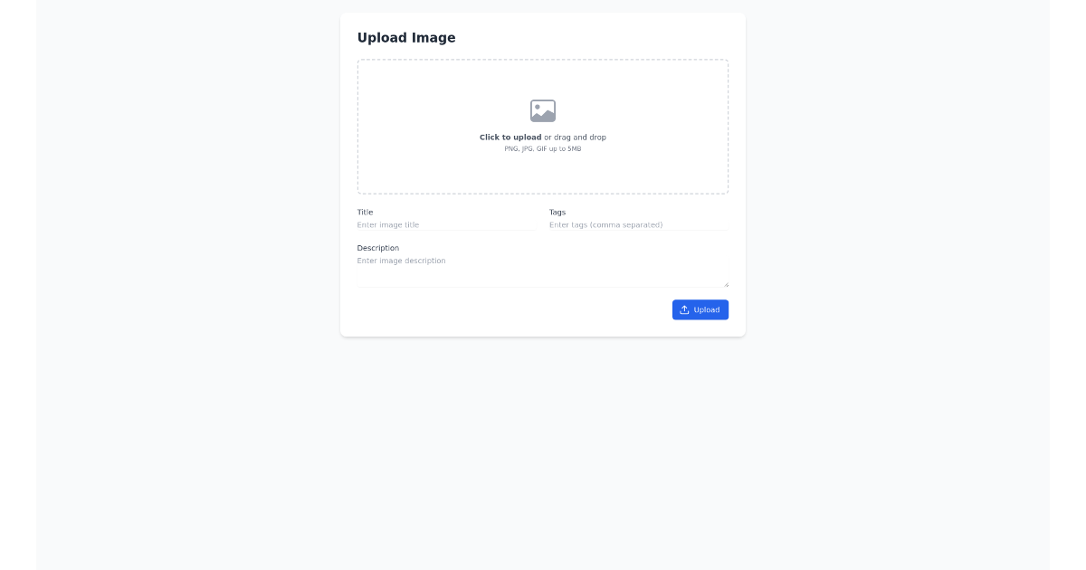 Image Upload - Free React, Tailwind Component