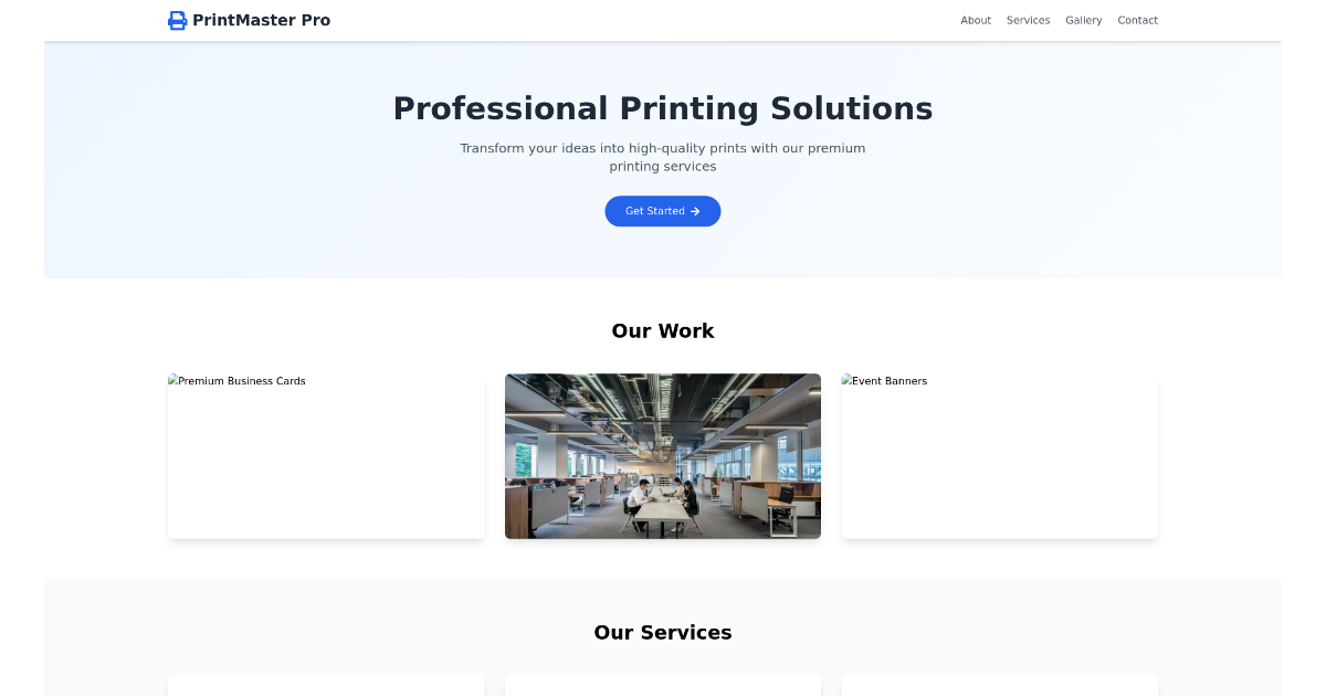 Printing Company - Free Html, Bootstrap Component