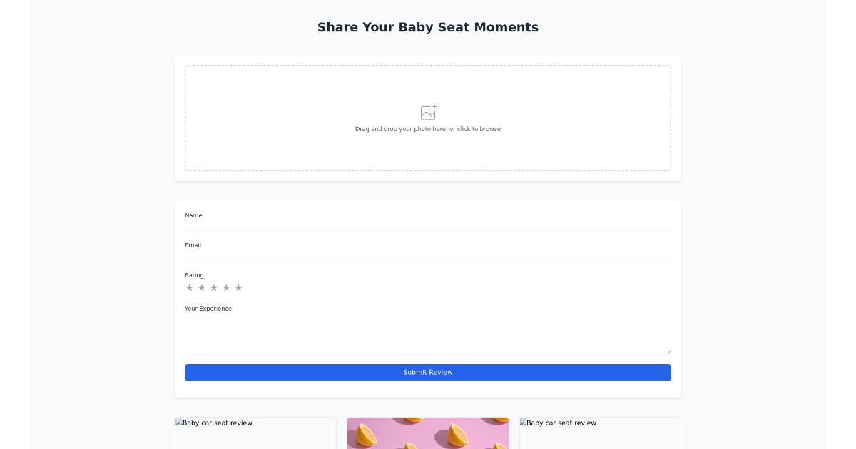 Baby Seat Gallery - Free Html, Tailwind Component