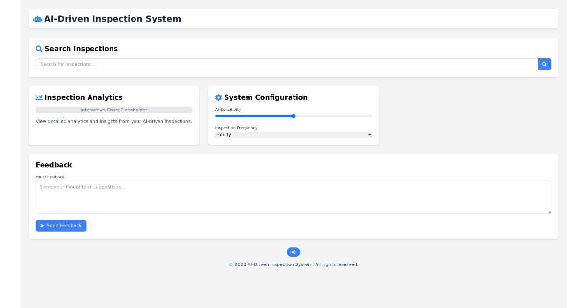 A I Inspection System - Free React, Tailwind Component