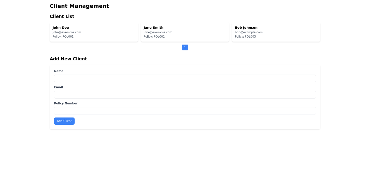 Client Management Component - Free Angular, Tailwind Component