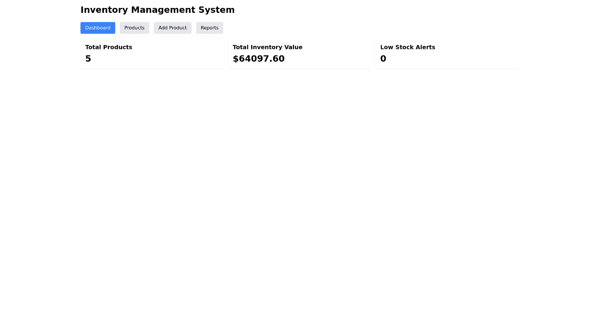 Inventory Management System - Free React, Tailwind Component