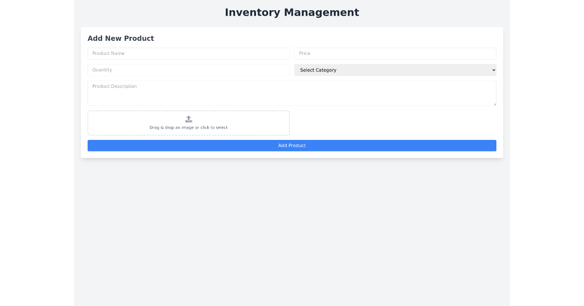 Inventory Screen - Free React, Tailwind Component